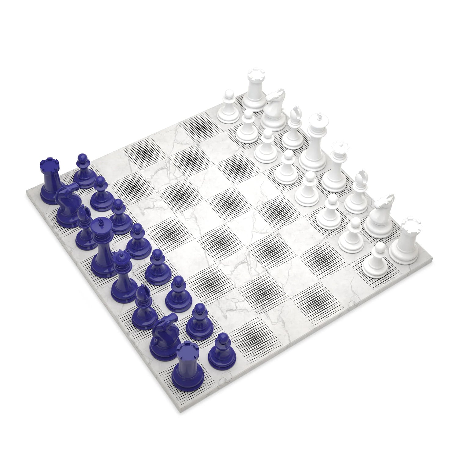 Neochess Wooden Series: Blue vs. White