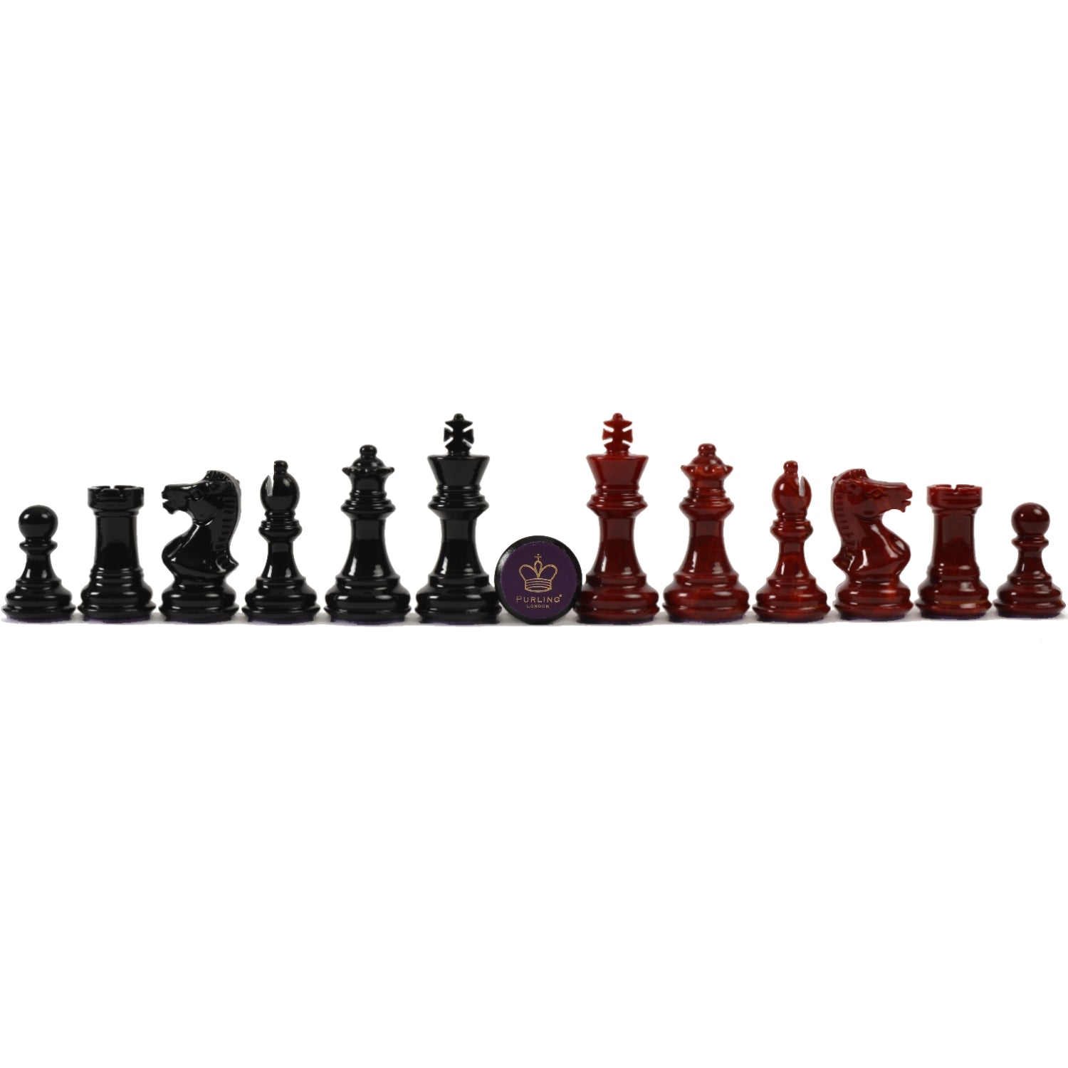 Purling Stone Chess Set Red & Black