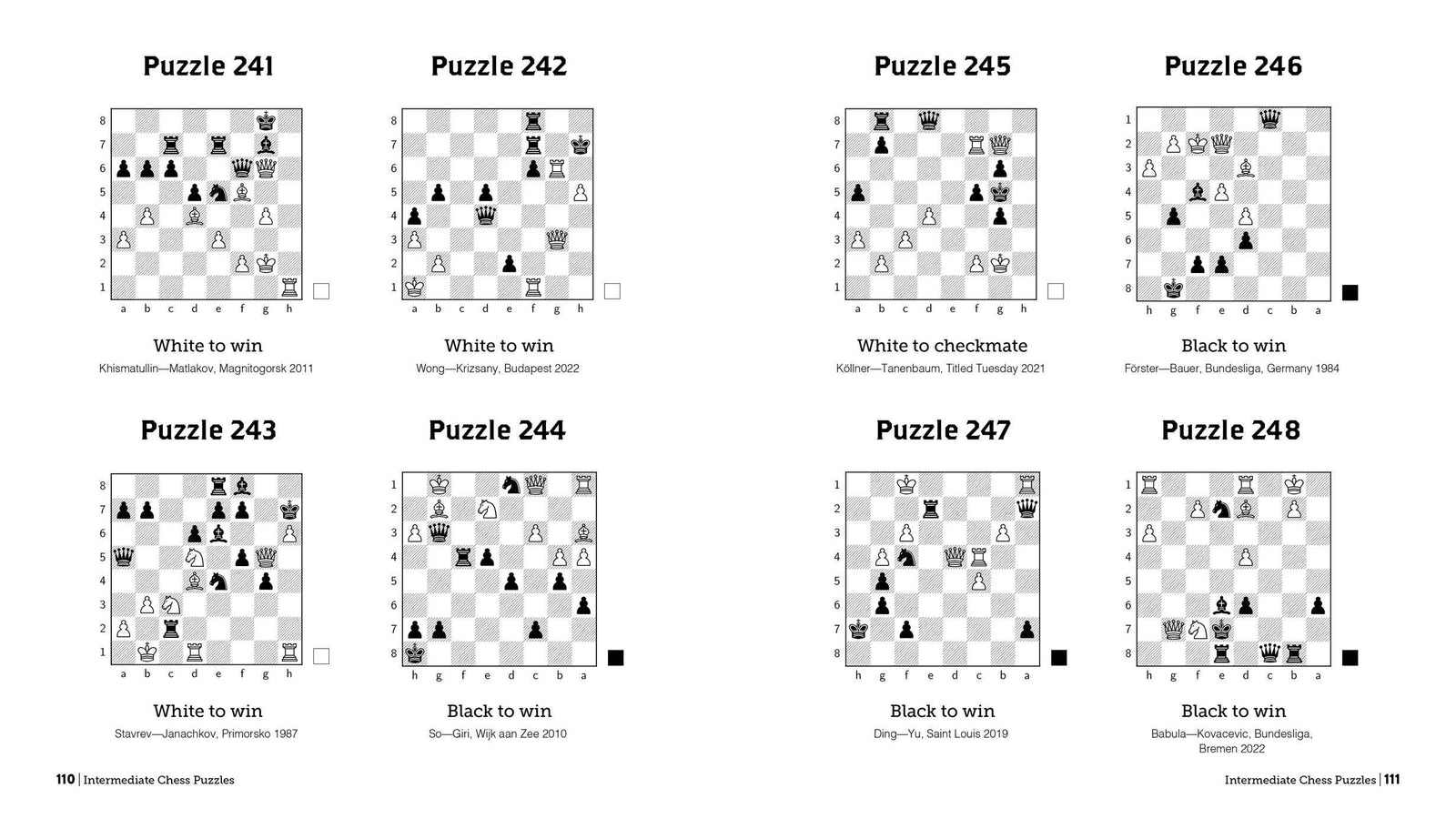 Intermediate Chess Puzzles: 500 Practice Exercises - Martin Bennedik