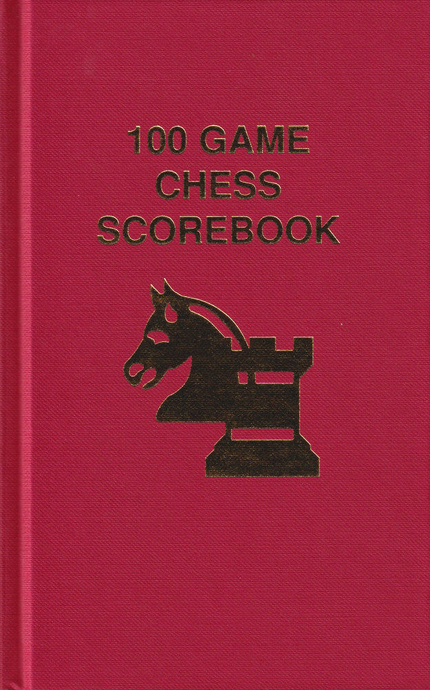 100 Game Chess Scorebook - Hardback - Red
