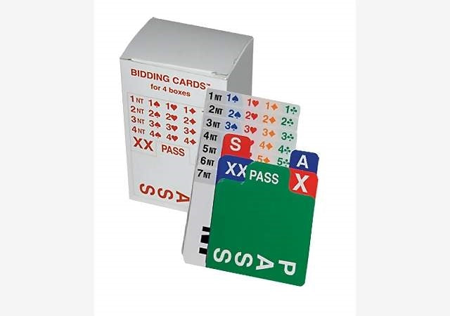 Bridge Bidding Cards: Set of 4 (Right or Left Handed)