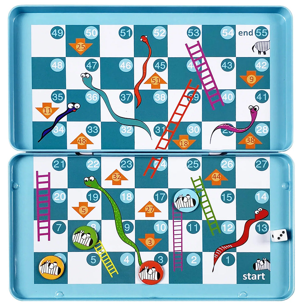 The Purple Cow Snakes & Ladders Magnetic Travel Game